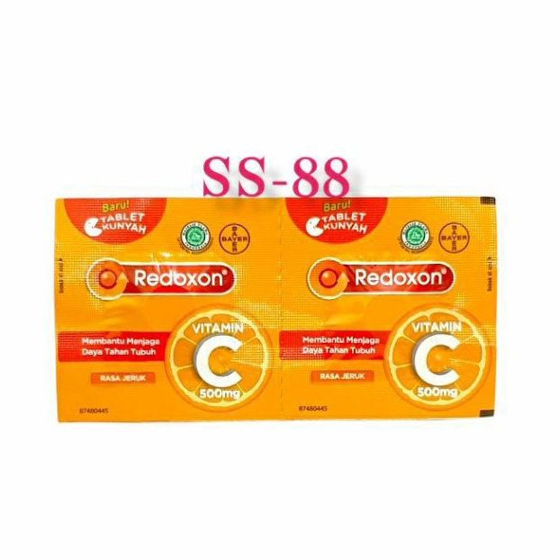Jual REDOXON ~ VITAMIN C 500mg ( TABLET KUNYAH / STRIP ISI 2 TABLET ...