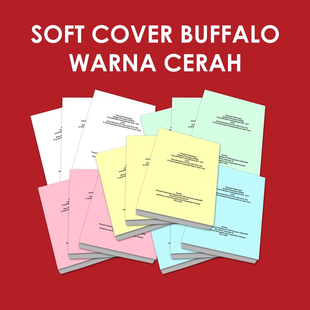 Jual SOFT COVER BUFFALO WARNA CERAH (COVER BUKU) | Shopee Indonesia