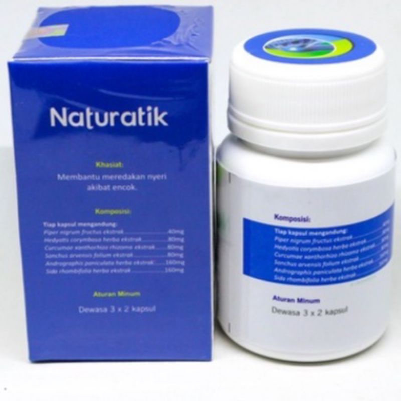 Jual NATURATIK OBAT HERBAL NYERI ASAM URAT ENCOK BPOM | Shopee Indonesia