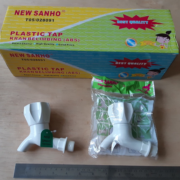 Jual KRAN PVC NEW SANHO TEMBOK TERDAPAT 2 MODEL/KRAN AIR PVC TEBAL/KRAN ...