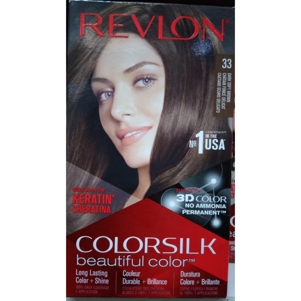 Jual REVLON Colorsilk 33 Dark Soft Brown | Shopee Indonesia