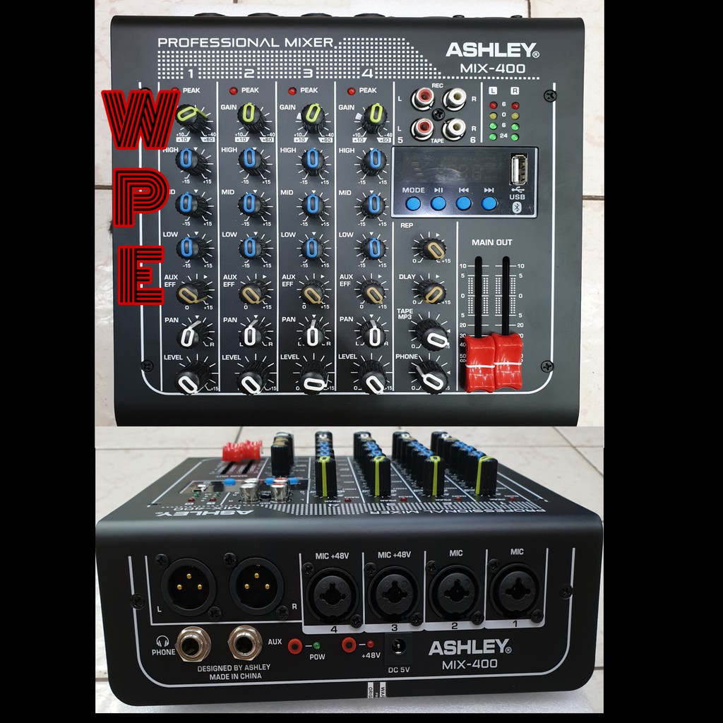 Jual MIXER AUDIO ASHLEY MIX-400/MIX400 4 CHANNEL(USB, bluetooth ...