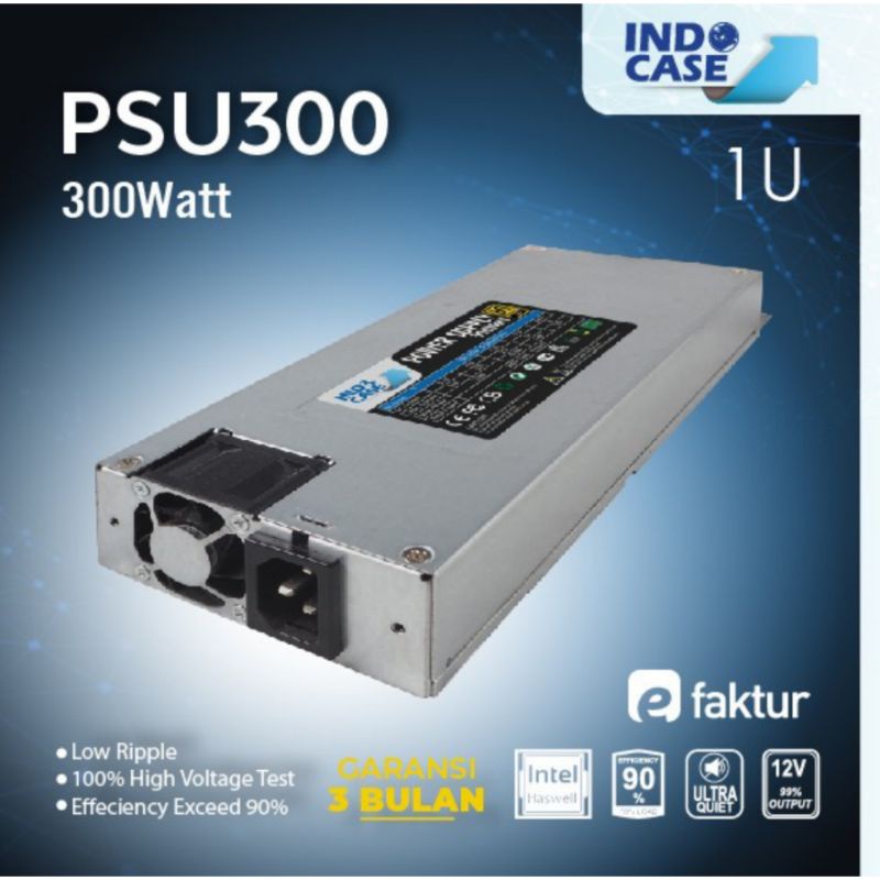Jual PSU POWER SUPPLY UNIT INDOCASE PSU301U 300WATT FOR 1U CASE 80 ...