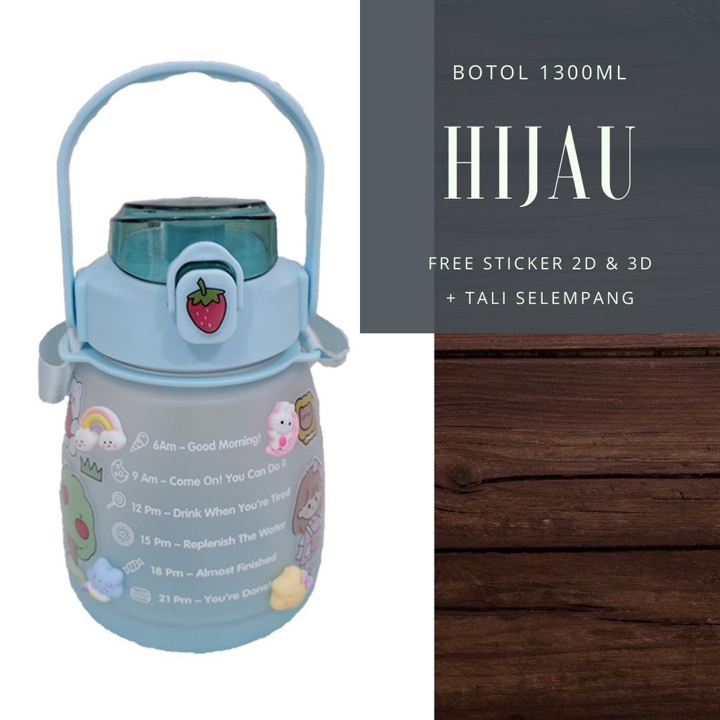 Jual Botol Gemoy Botol minum viral Botol pelangi motivasi Botol Korea ...