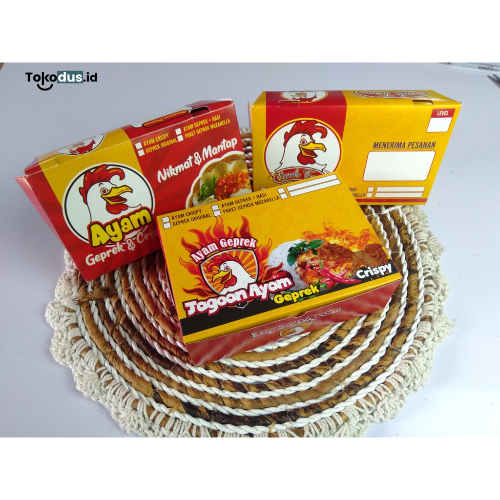 Jual Box Ayam Geprek isi 30 pcs | Dus Ayam Geprek Universal Murah ...