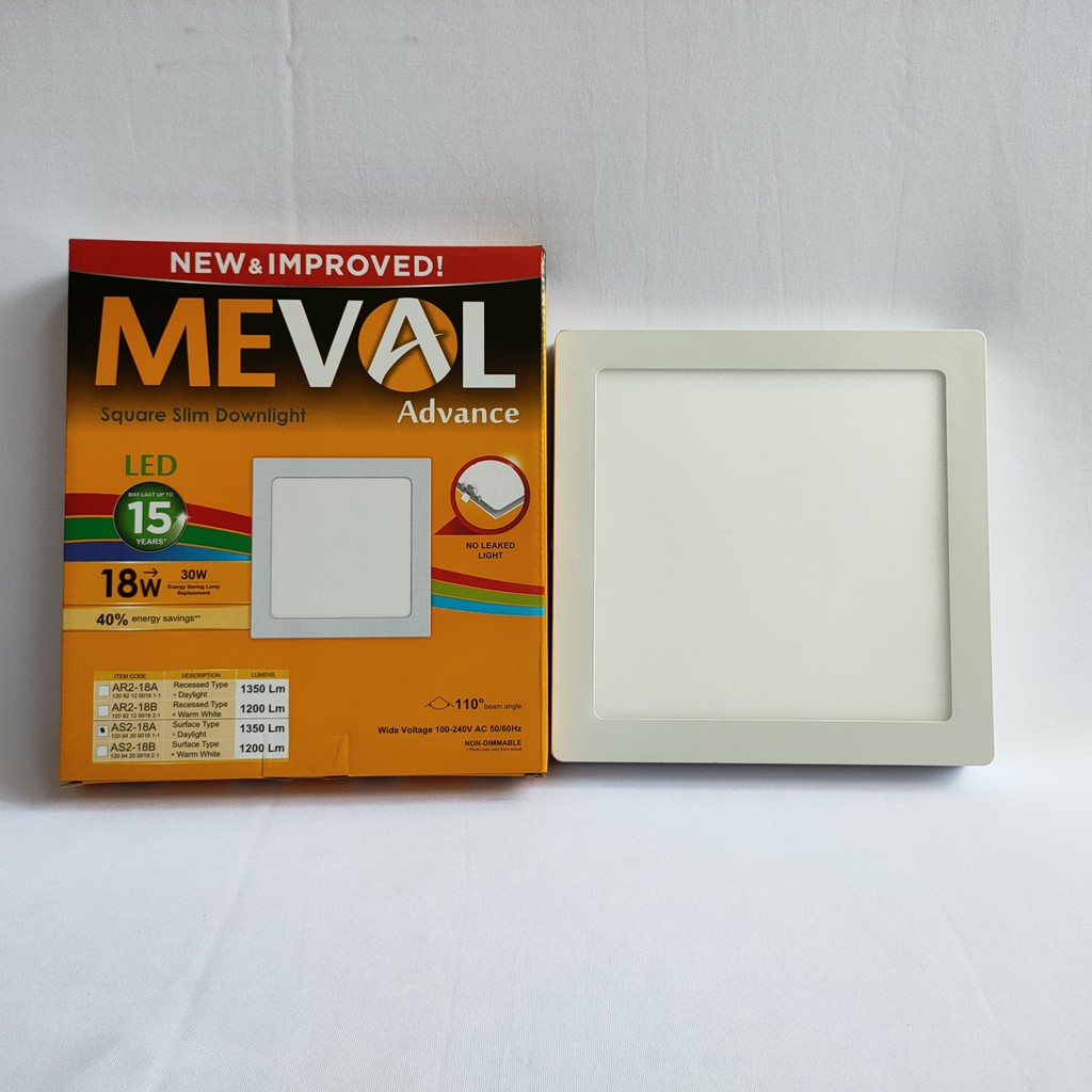 Jual Meval LED Lampu Downlight Kotak Out Bow 18 Watt - Putih | Shopee ...