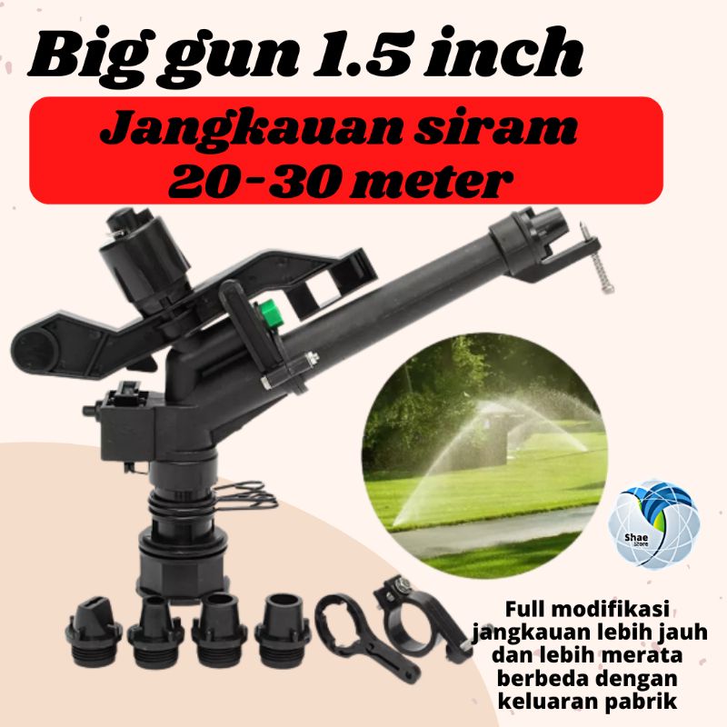 Jual Sprinkler Pertanian Big gun 1,5 inch pvc Alat Siram Tanaman ...