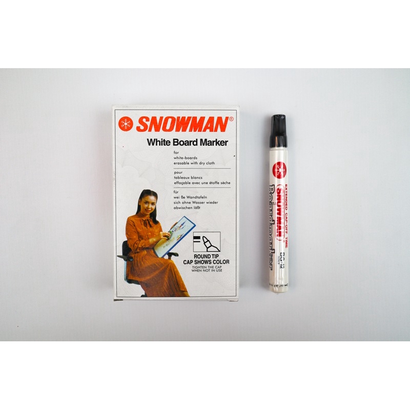 Jual Spidol Whiteboard Snowman (12pcs) HITAM | Shopee Indonesia