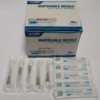 Jual Needle Disposable Onemed 27G / Needle 27G Onemed / Jarum Onemed ...