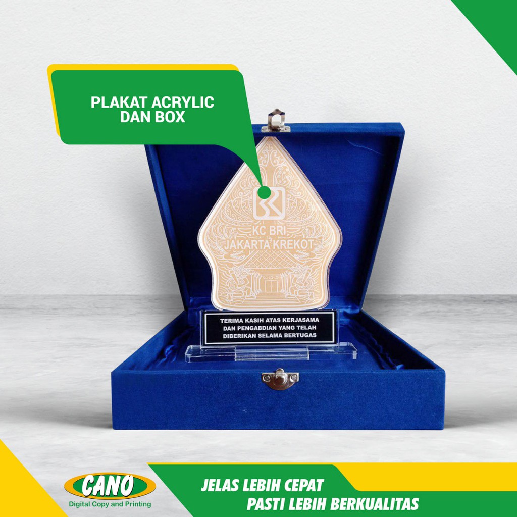 Jual Plakat Akrilik Piala Akrilik Trophy Akrilik (Termasuk Box ...