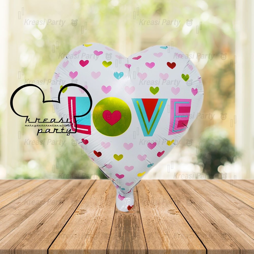 Jual Balon Foil Font Love Icon Love / Balon Love / Balon Motif Heart ...