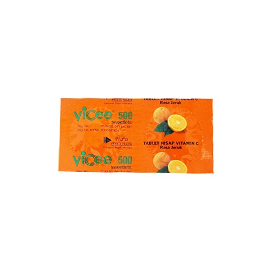 Jual VITAMIN C VICEE 500 RASA JERUK 2 TABLET | Shopee Indonesia