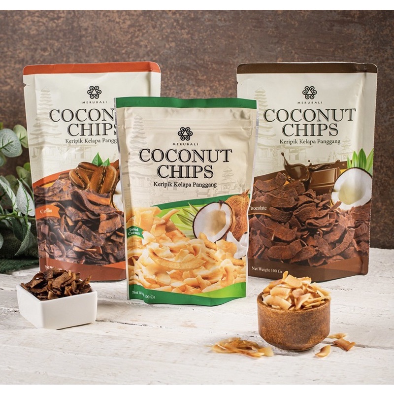 Jual COCONUT CHIPS ORIGINAL 100gr keripik kelapa panggang | Shopee Indonesia