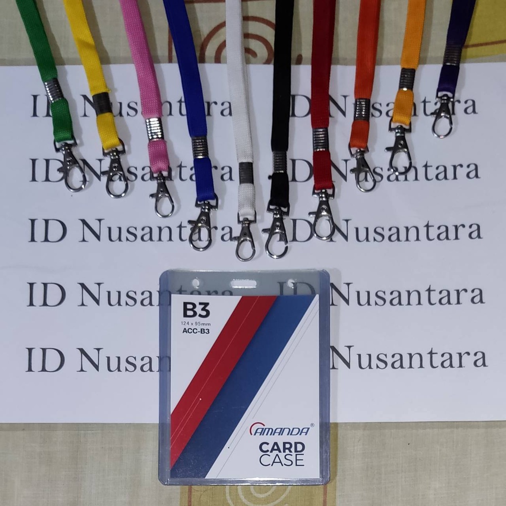 Jual Paket Tali Kait Besi + ID Card Case B3 | Shopee Indonesia