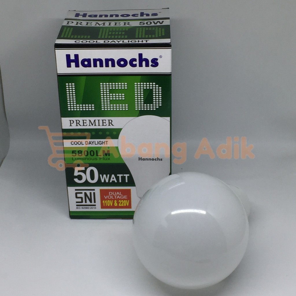 Jual Hannochs Premier 50w Lampu bohlam LED Bulb 50 watt daylight Putih w | Shopee Indonesia