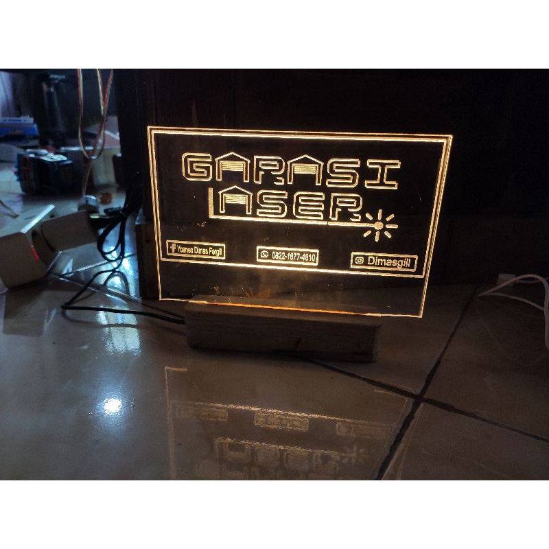 Jual lampu Akrilik custom 20 x 15 cm | Shopee Indonesia