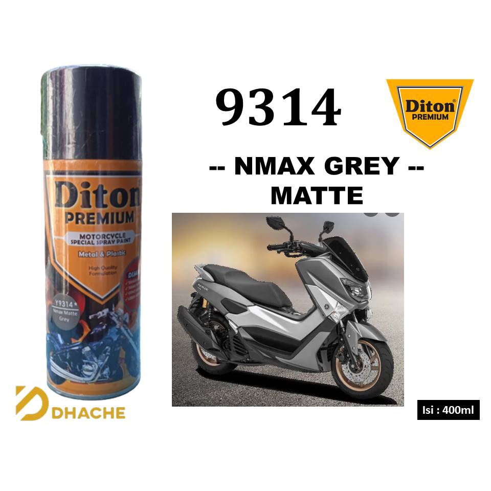 Jual Cat Pilox Diton Premium Yamaha Nmax Matte Grey 9314 400ml Warna ...