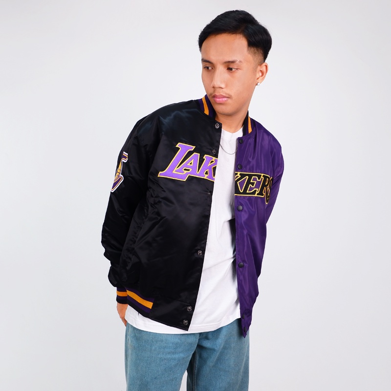 Jual VARSITY JACKET LAKERS VINTAGE HEAVYWEIGHT SATIN | Shopee Indonesia
