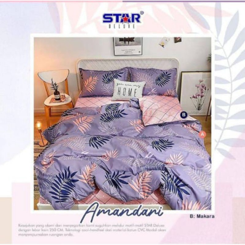Jual SPREI SET UK 180*200*30 MOTIF STAR AMANDARI | Shopee Indonesia