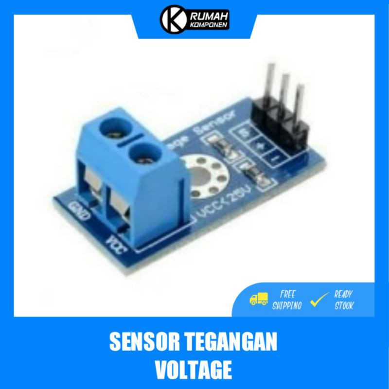 Jual DC Voltage sensor test tegangan 0V to 25V detection module for ...