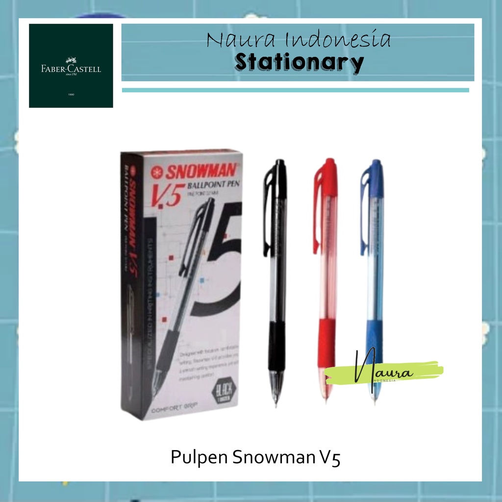 Jual [1 PACK] PULPEN SNOWMAN V5 | BULPOIN SNOWMAN V5 (12 Pcs) | Shopee ...