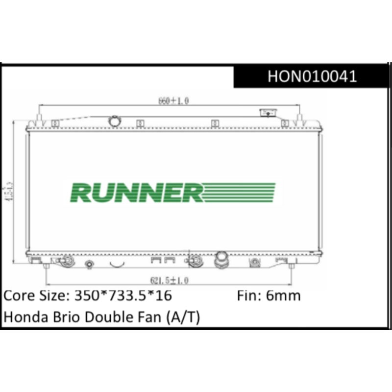 Jual RADIATOR HONDA BRIO DOUBLE FAN MATIC METIK 2011 2012 2013 2014 ...