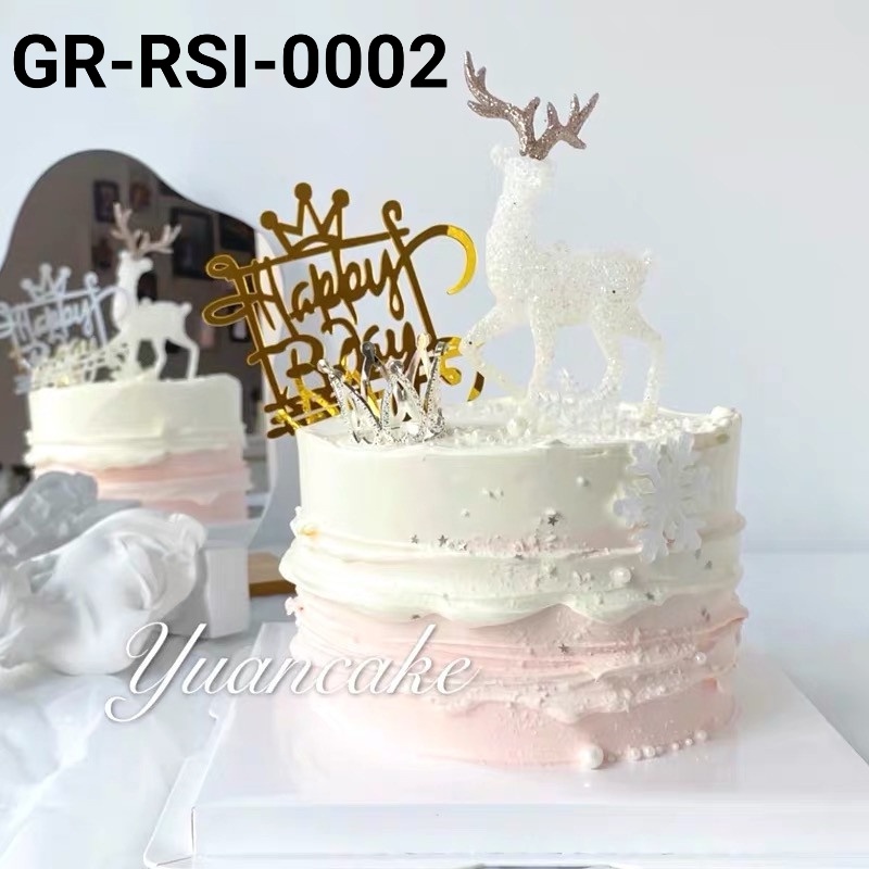 Jual GR-RSI-0002 Cake topper hiasan kue figurine binatang deer rusa ...