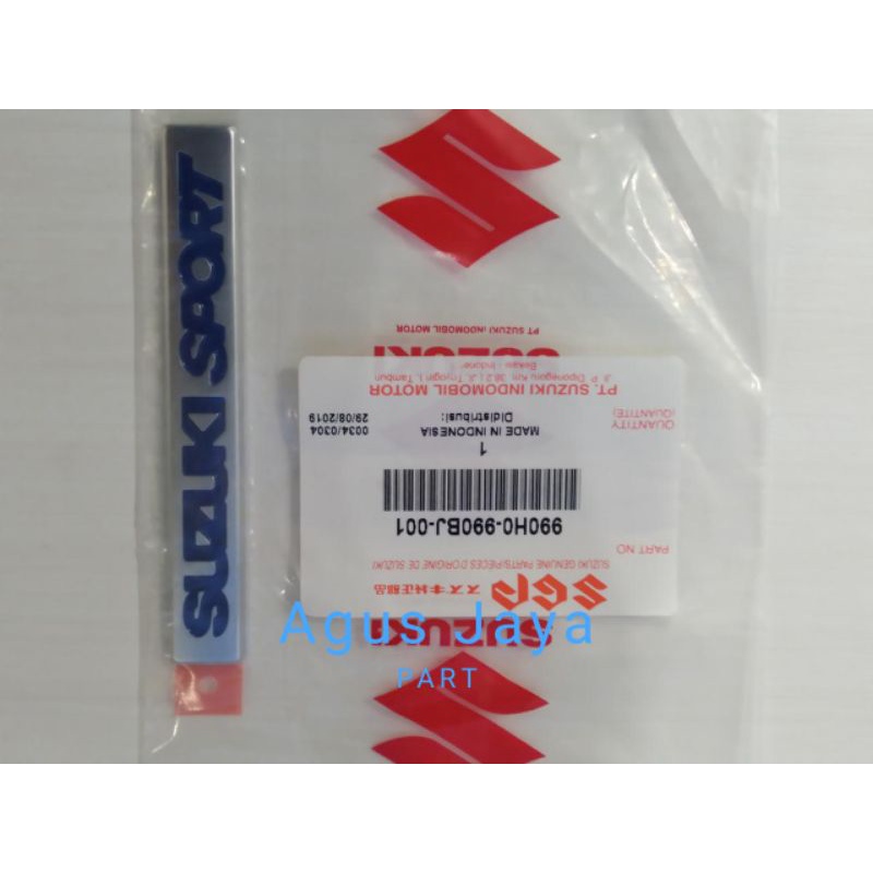 Jual EMBLEM SUZUKI SPORT SPOILER ALL NEW ERTIGA / XL7 ORIGINAL SGP ...