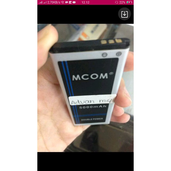 Jual DIJUAL baterai Advan M4 5000mah Double Power Mcom 5000mah batre battery double dobel power ...