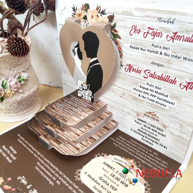 Jual Undangan pop up + Amplop | Shopee Indonesia
