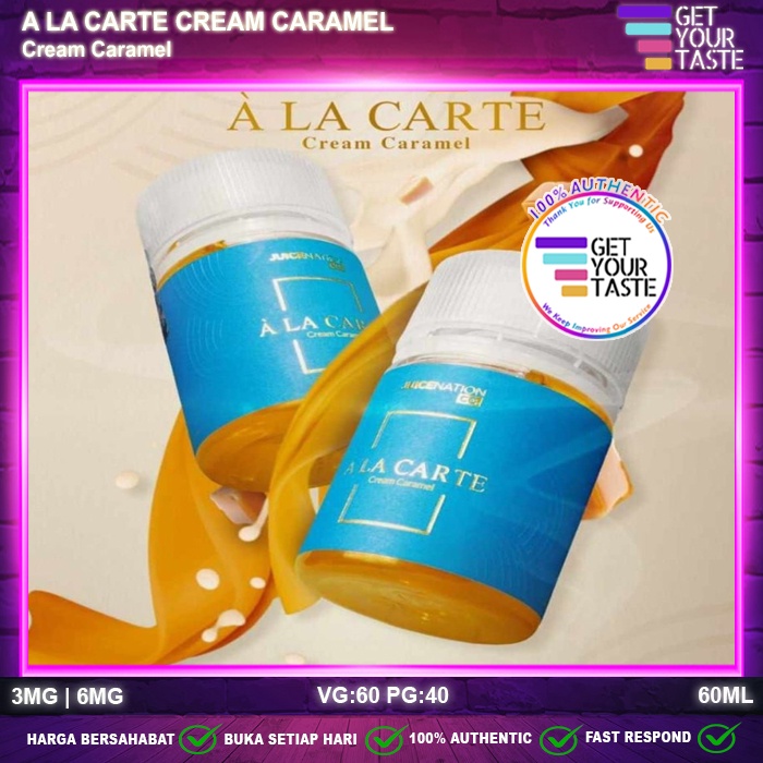 Jual Liquid A La Carte Cream Caramel 60ML Ala Carte by Juicenation ...