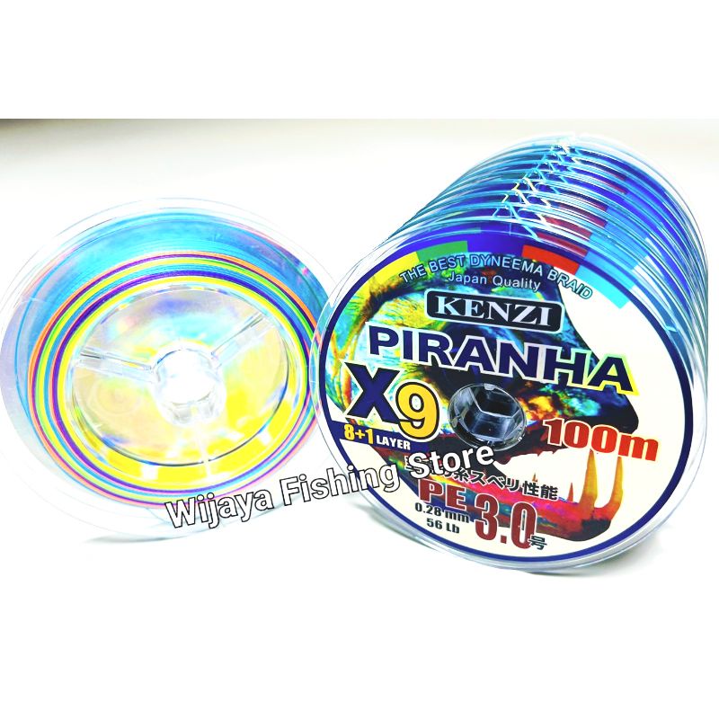 Jual Senar Pancing PE Kenzi Piranha x9 100m conecting | Shopee Indonesia