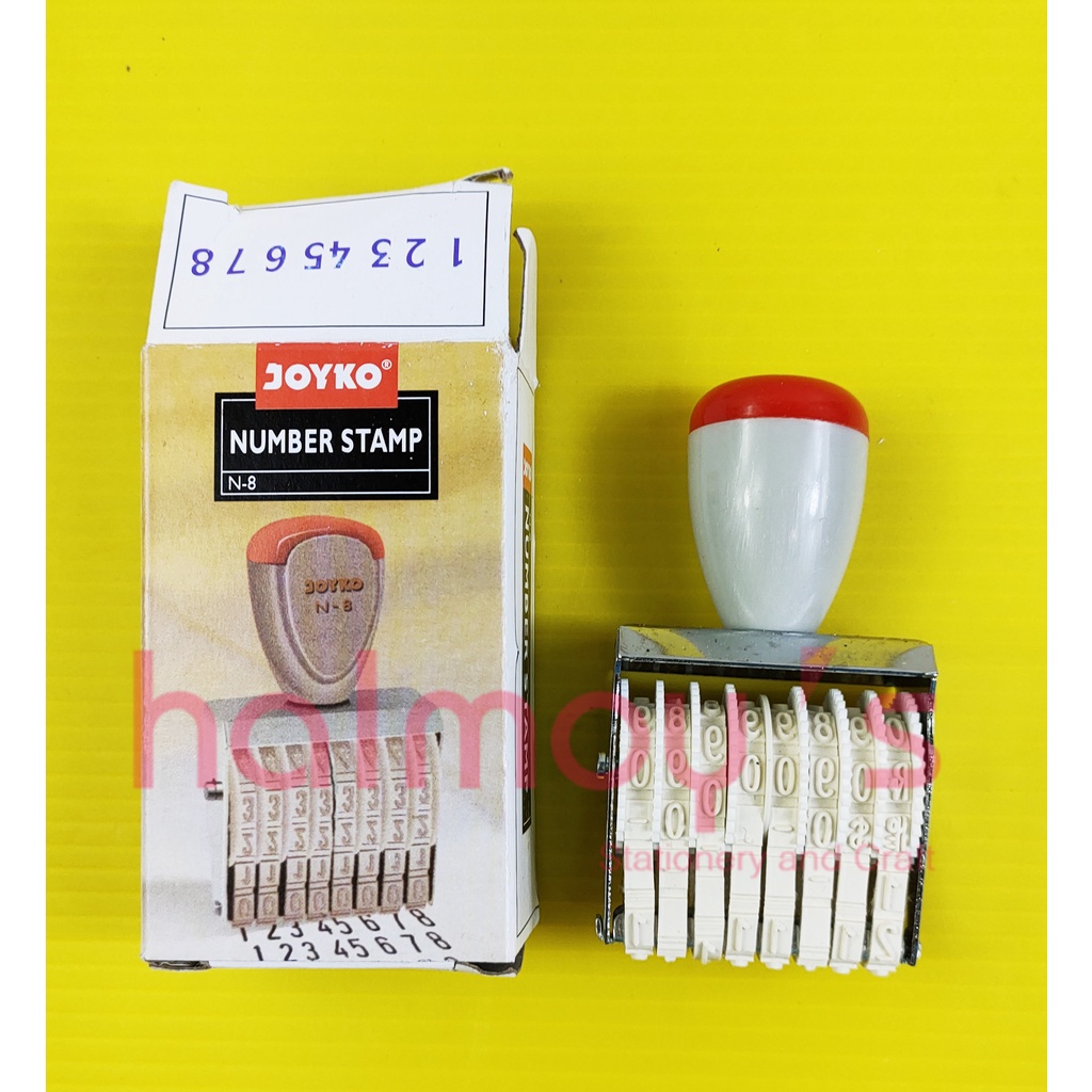 Jual STEMPEL / STAMP ANGKA / NUMBER JOYKO N - 8 ( 8 DIGIT ) | Shopee ...