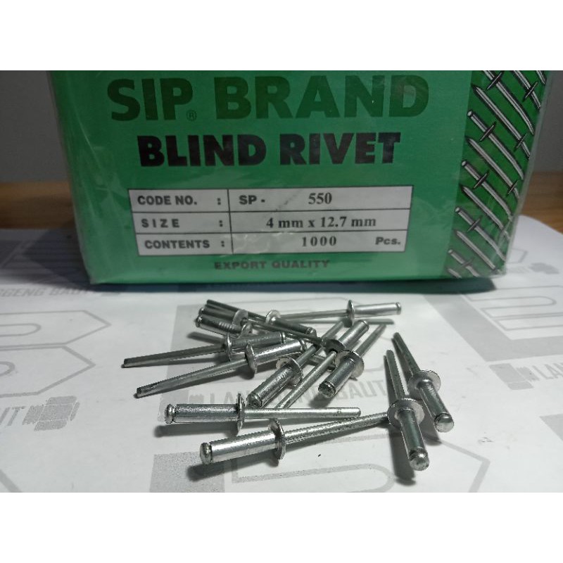 Jual 10 PCS SIP BLIND RIVET SP 550 / Paku Rivet 4 X 12,7 mm | Shopee ...