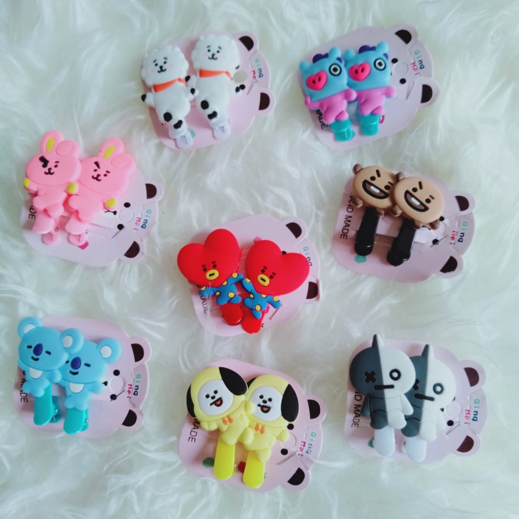 Jual Jepitan rambut BTS21 / Jepitan Korea BTS21 (COD) | Shopee Indonesia