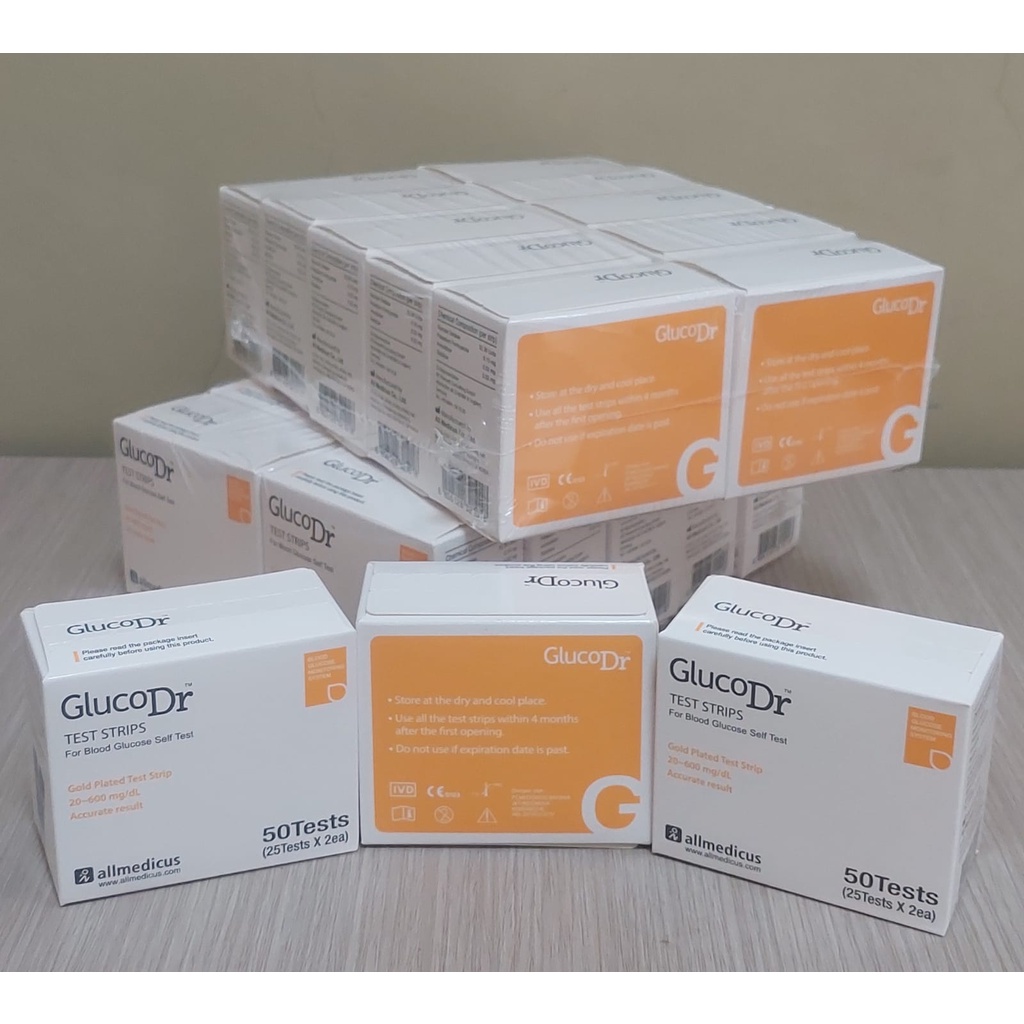 Jual GLUCO DR TEST STRIP 25 TEST X 2 TUBE | Shopee Indonesia