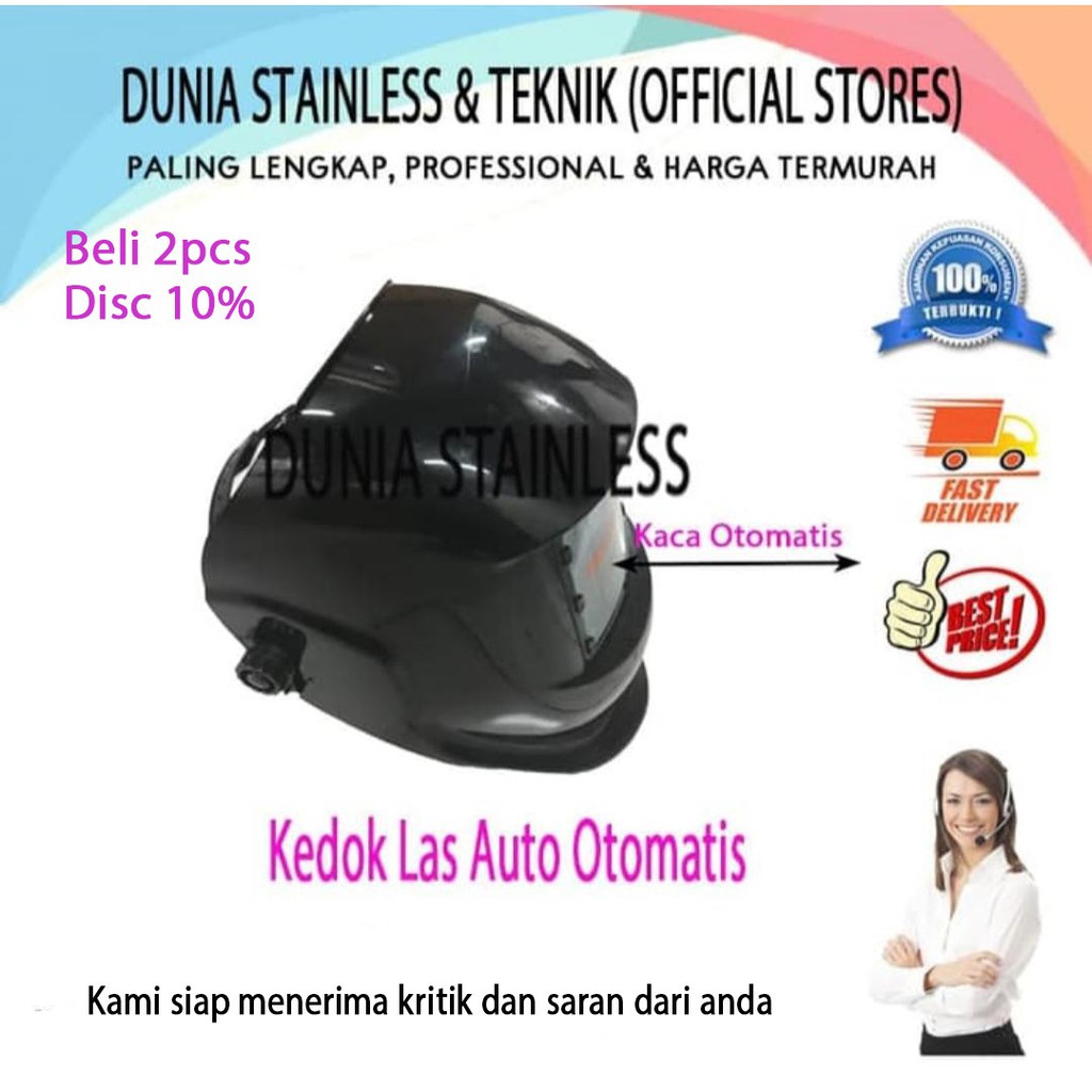 Jual Kedok las auto otomatis travo las argon bengkel besi stainless ...