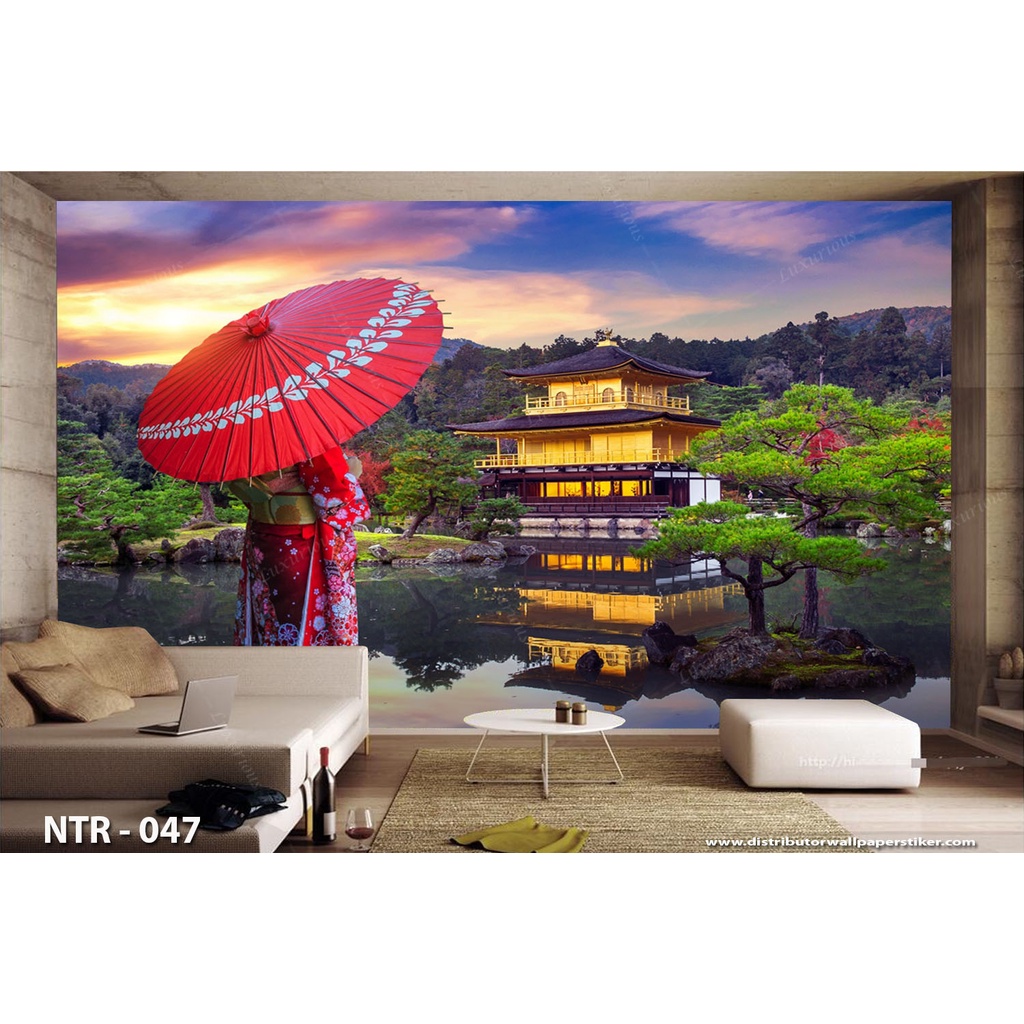 Jual Wallpaper Custom 3D Pohon Sakura Walpaper Stiker Dinding ...