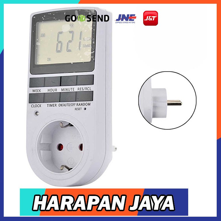 Jual Digital Timer Stop Kontak Switch Programmable Timing Taffware KWE-TM02 | Shopee Indonesia