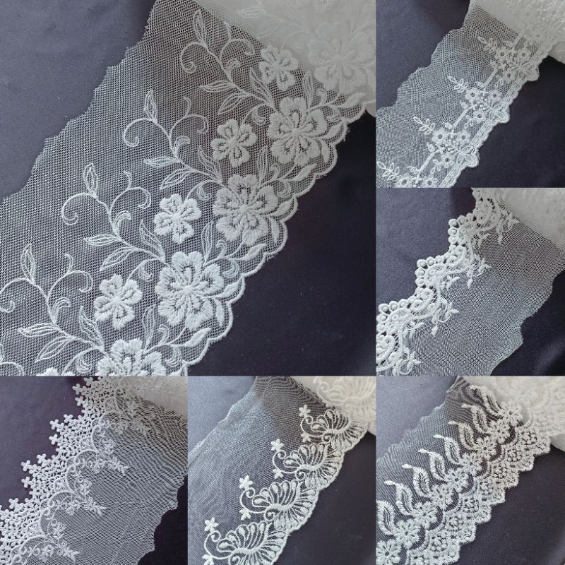 Jual Renda tile varian motif cantik (Per50cm) | Shopee Indonesia