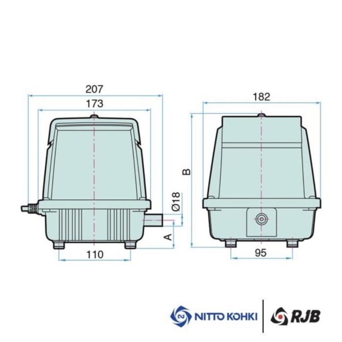 Jual MEDO BLOWER LA 45C NITTO KOHKI Pompa Udara / Blower / Aerator ...