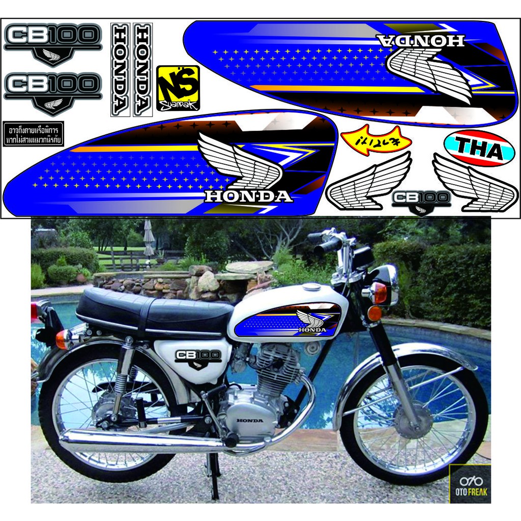 Jual STICKER HONDA CB 100 VARIASI CUSTOM ART STRIPING | Shopee Indonesia