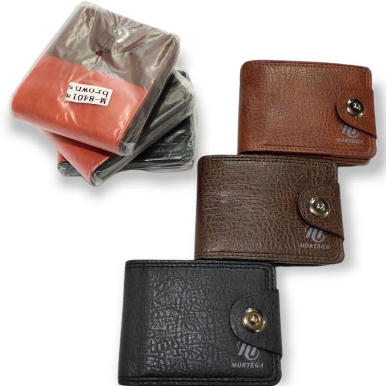 Jual Dompet Pria Lipat Mortega Kancing M-8402 || Dompet Kukit Pu Import ...
