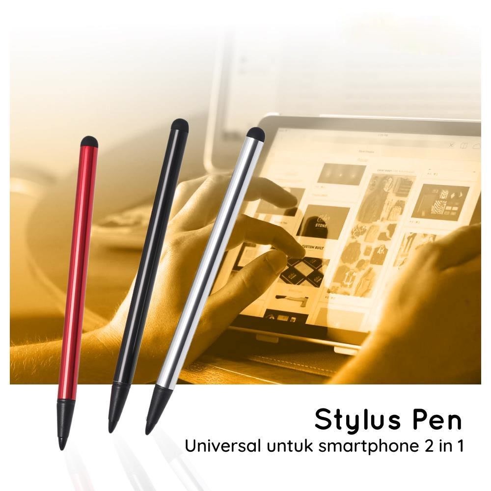 Jual Stylus Pen 2 in 1 Universal Ballpoint Pulpen Stylush For Hp ...