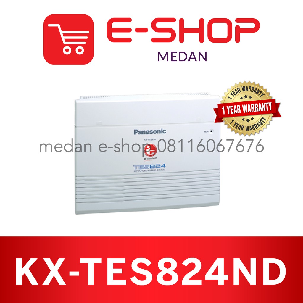 Jual Panasonic PABX 3 lines (CO) 8 Extension PBX Unit KX-TES824 ...