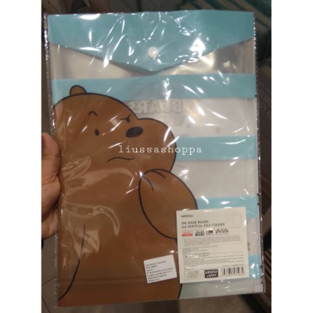 Jual File Folder Miniso - We Bare Bears A4 Vertical File Folder | Shopee Indonesia