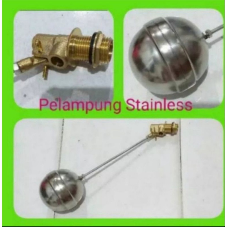 Jual Pelampung bola torrent tangki air floating valve Stainless uk 1/2 ...