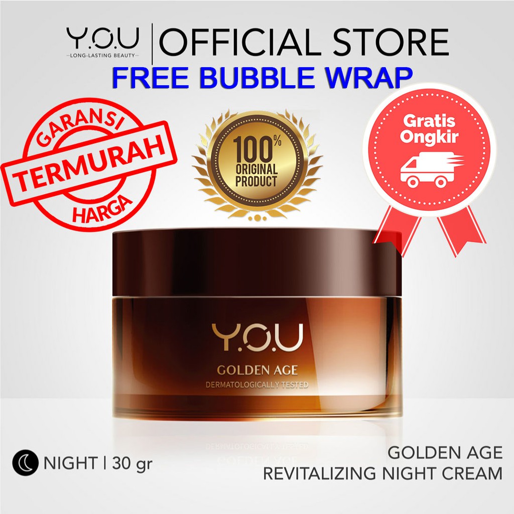 Jual YOU Golden Age Revitalizing Night Cream 30g | Cream Malam | Anti ...
