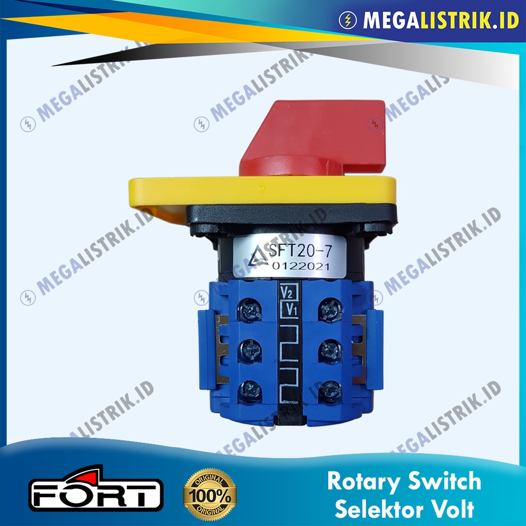 Jual FORT SELEKTOR VOLT 3P 20A / VOLT SELECTOR ROTARY SWITCH SFT20-7 ...