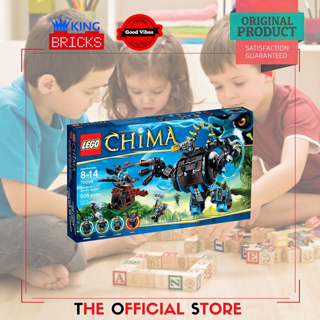 Jual LEGO Original CHIMA 70008 Gorzan Gorilla Striker - Mainan Anak ...